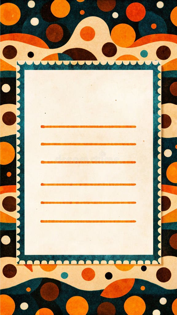 Polka Dot and Pattern Border with Paper Texture and Coastal Sunset ...