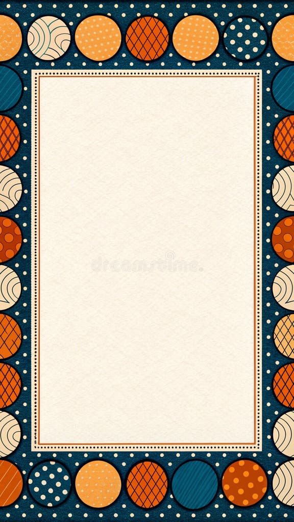 Polka Dot and Pattern Border with Paper Texture and Coastal Sunset ...
