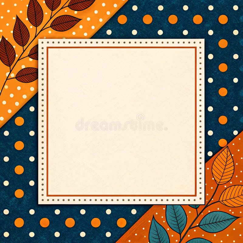 Polka Dot and Pattern Border with Paper Texture and Coastal Sunset ...