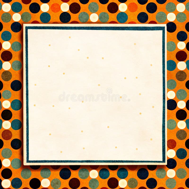Polka Dot and Pattern Border with Paper Texture and Coastal Sunset ...
