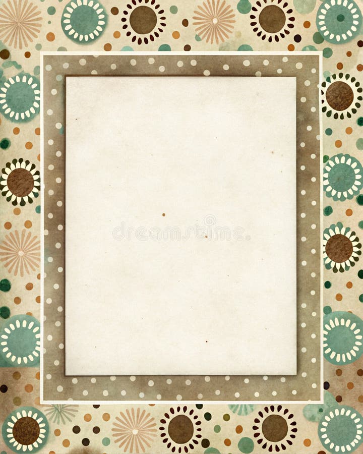 Polka Dot and Pattern Border with Paper Texture and Earthy Elegance ...