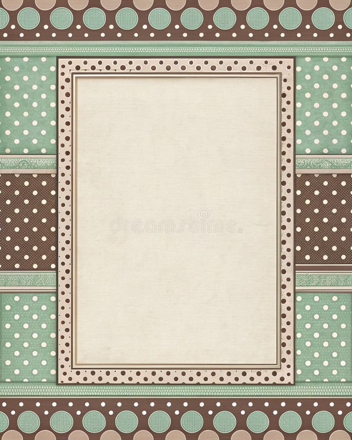 Polka Dot and Pattern Border with Paper Texture and Earthy Elegance ...