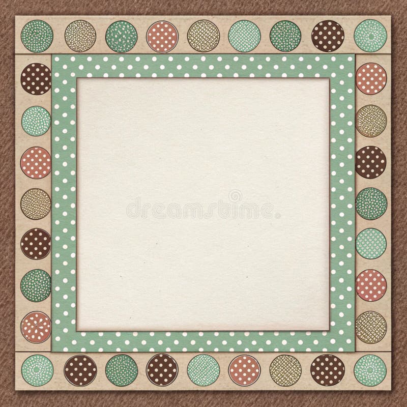 Polka Dot and Pattern Border with Paper Texture and Earthy Elegance ...