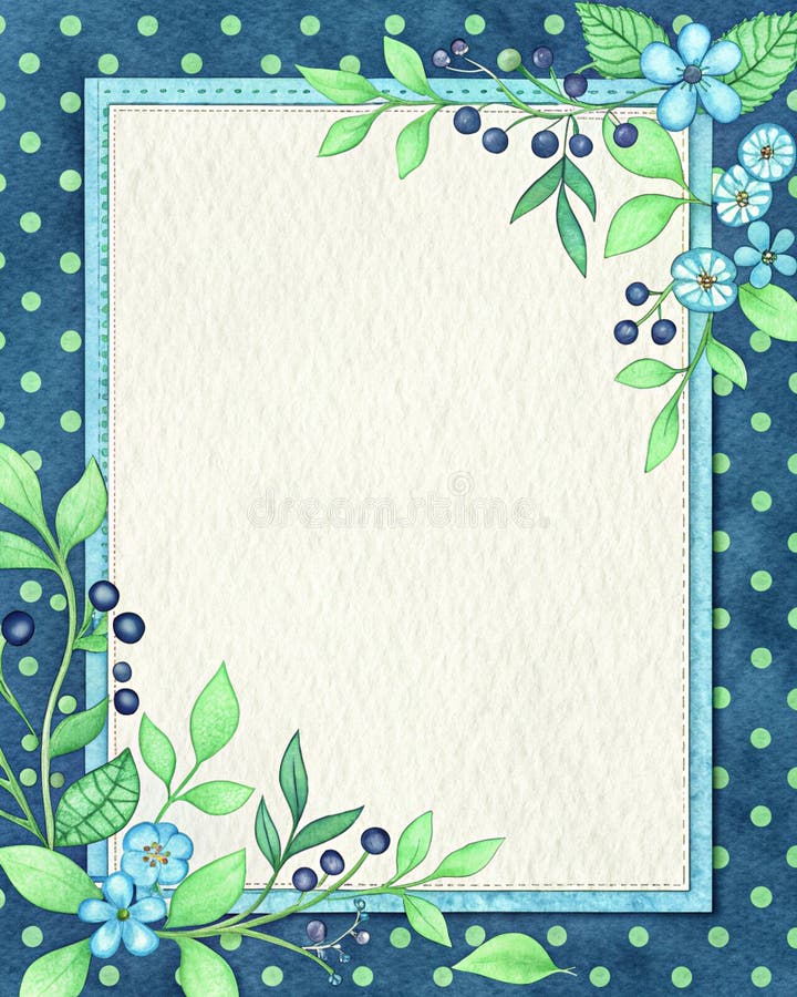 Polka Dot and Pattern Border with Paper Texture and Ocean Breeze ...