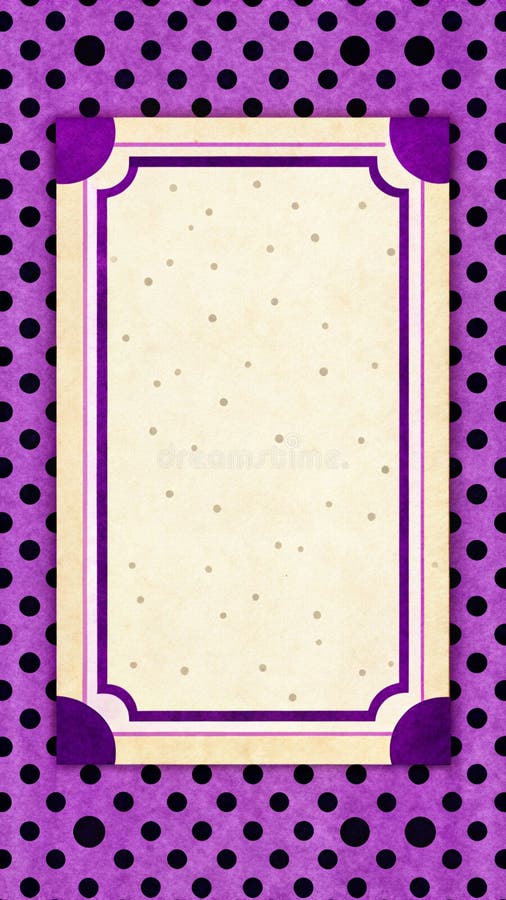 Polka Dot and Pattern Border with Paper Texture and Royal Amethyst ...