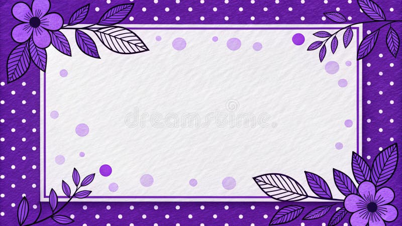 Polka Dot and Pattern Border with Paper Texture and Royal Amethyst ...