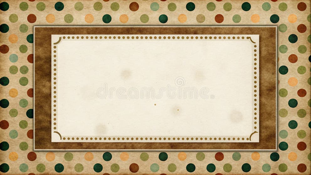Polka Dot and Pattern Border with Paper Texture and Rustic Woods ...