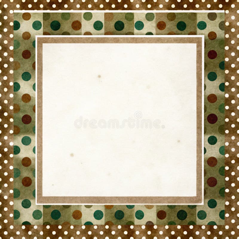 Polka Dot and Pattern Border with Paper Texture and Rustic Woods ...