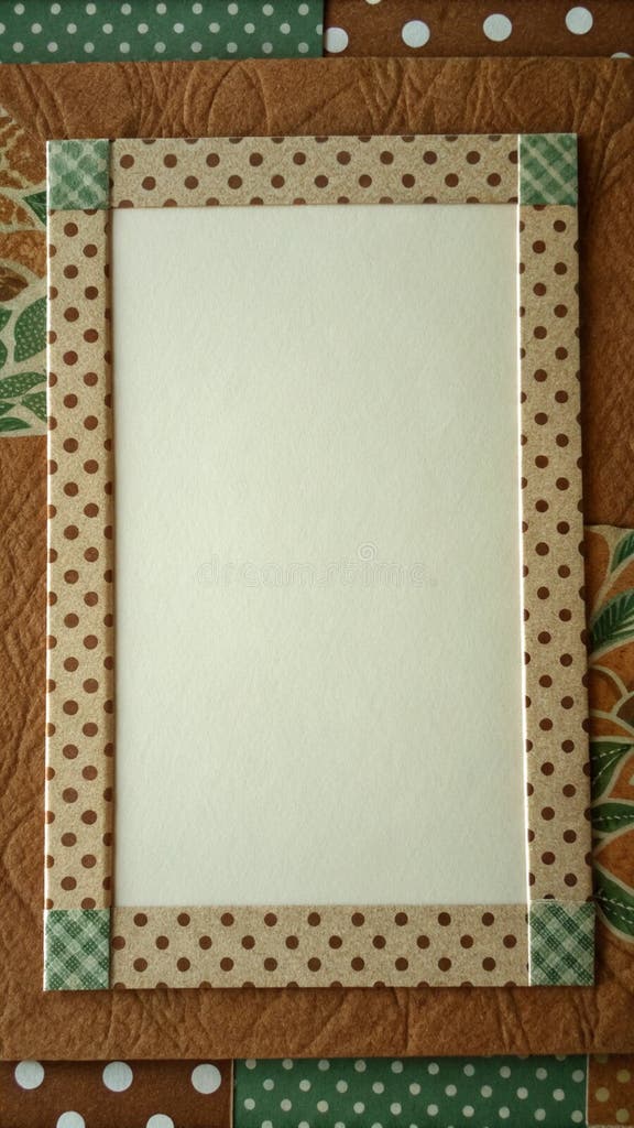 Polka Dot and Pattern Border with Paper Texture and Rustic Woods ...