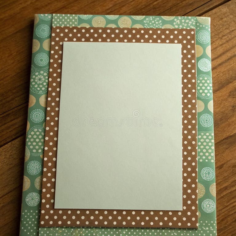 Polka Dot and Pattern Border with Paper Texture and Rustic Woods ...