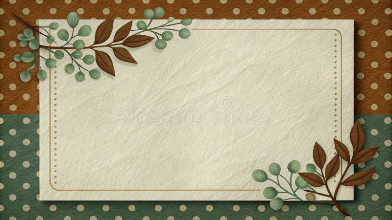 Polka Dot and Pattern Border with Paper Texture and Rustic Woods ...