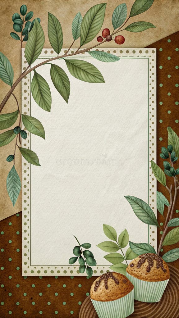 Polka Dot and Pattern Border with Paper Texture and Rustic Woods ...