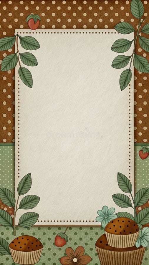 Polka Dot and Pattern Border with Paper Texture and Rustic Woods ...