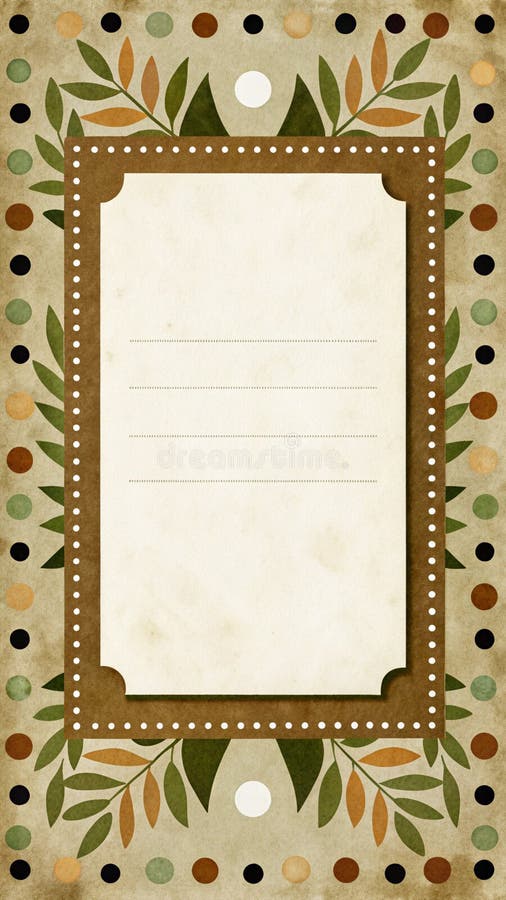 Polka Dot and Pattern Border with Paper Texture and Rustic Woods ...