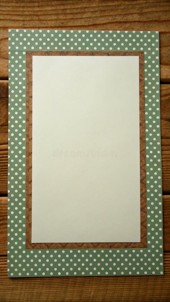 Polka Dot and Pattern Border with Paper Texture and Rustic Woods ...
