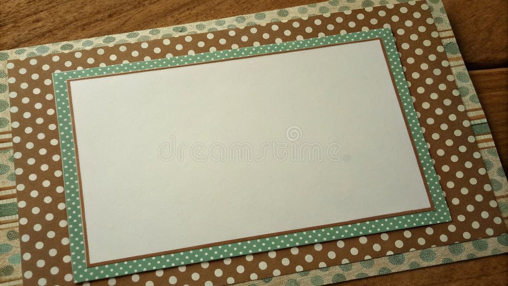 Polka Dot and Pattern Border with Paper Texture and Rustic Woods ...