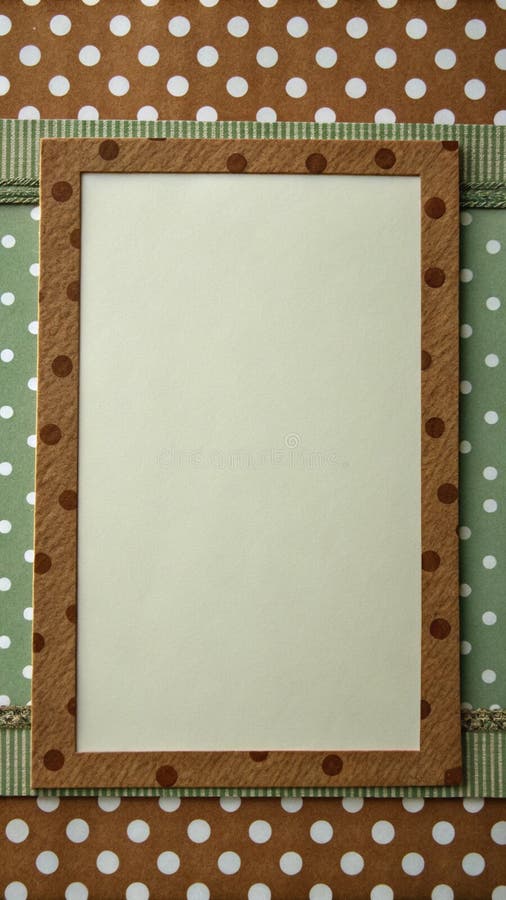 Polka Dot and Pattern Border with Paper Texture and Rustic Woods ...