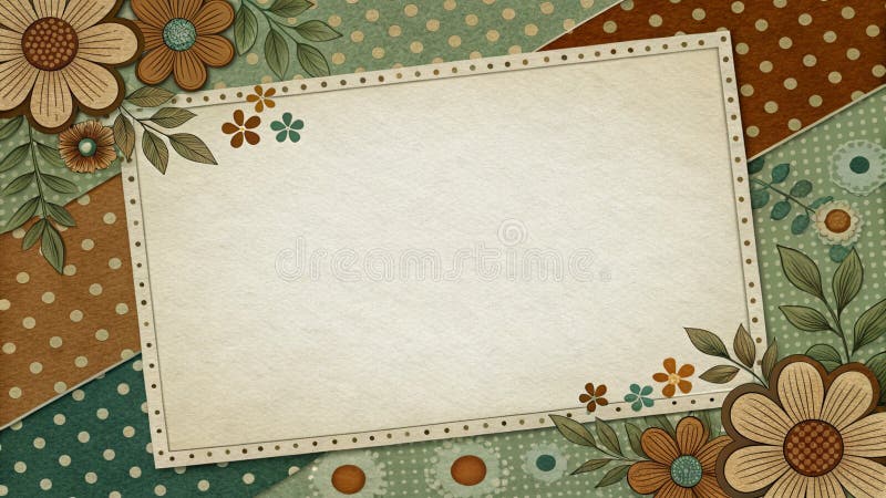 Polka Dot and Pattern Border with Paper Texture and Rustic Woods ...