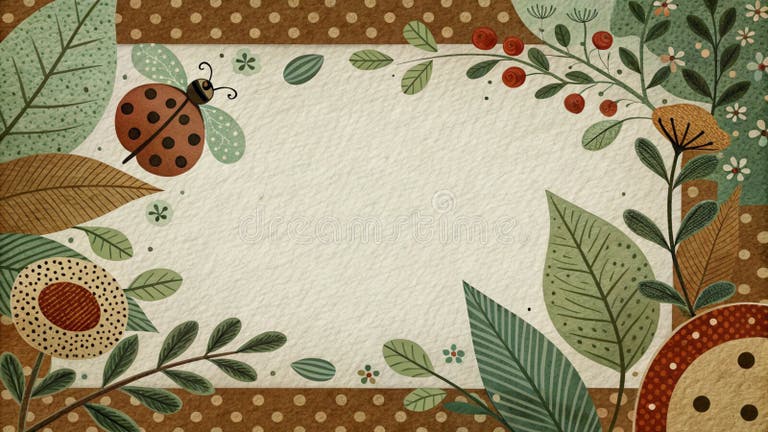 Polka Dot and Pattern Border with Paper Texture and Rustic Woods ...