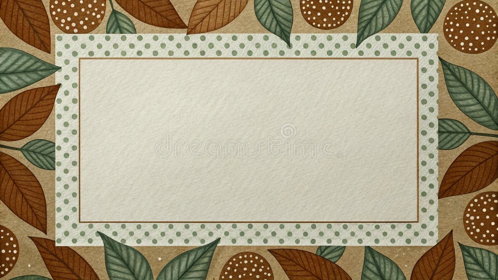 Polka Dot and Pattern Border with Paper Texture and Rustic Woods ...