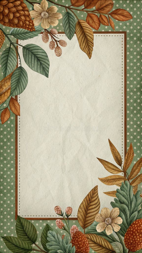 Polka Dot and Pattern Border with Paper Texture and Rustic Woods ...