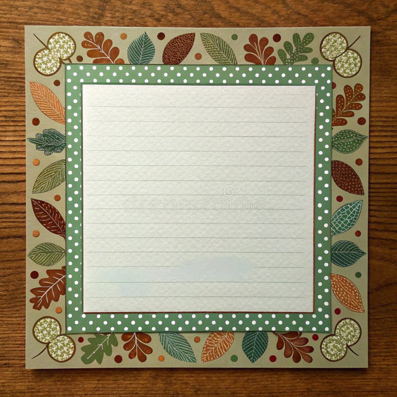 Polka Dot and Pattern Border with Paper Texture and Rustic Woods ...