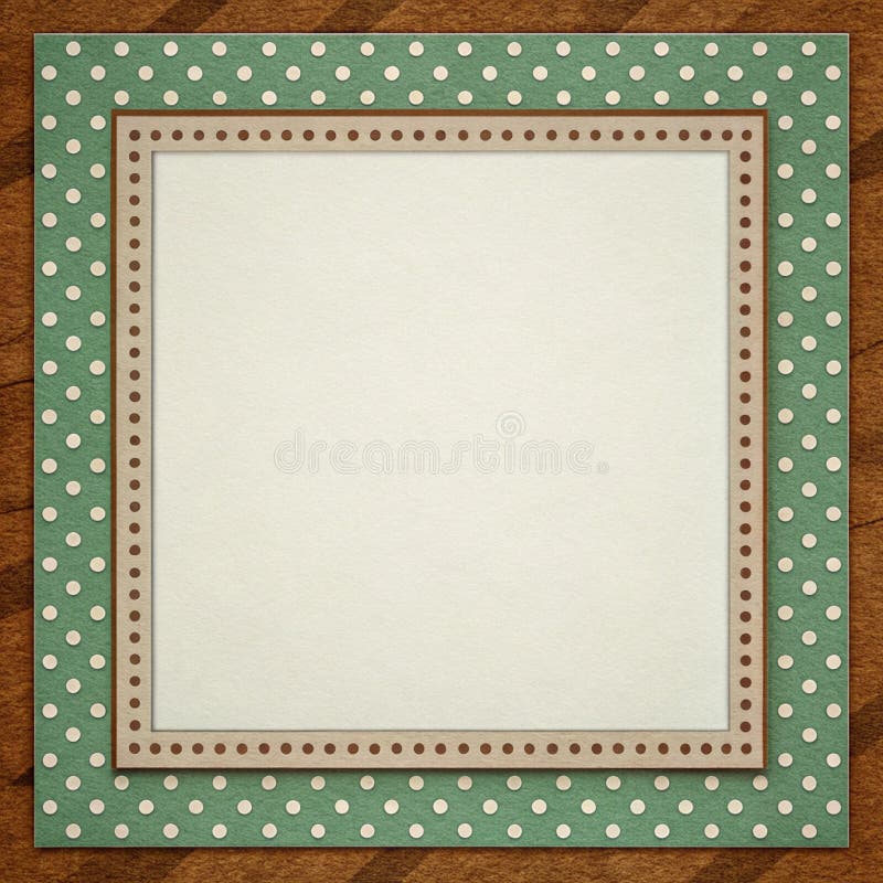 Polka Dot and Pattern Border with Paper Texture and Rustic Woods ...