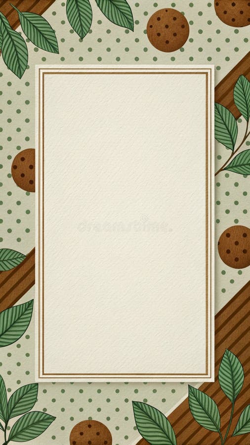 Polka Dot and Pattern Border with Paper Texture and Rustic Woods ...