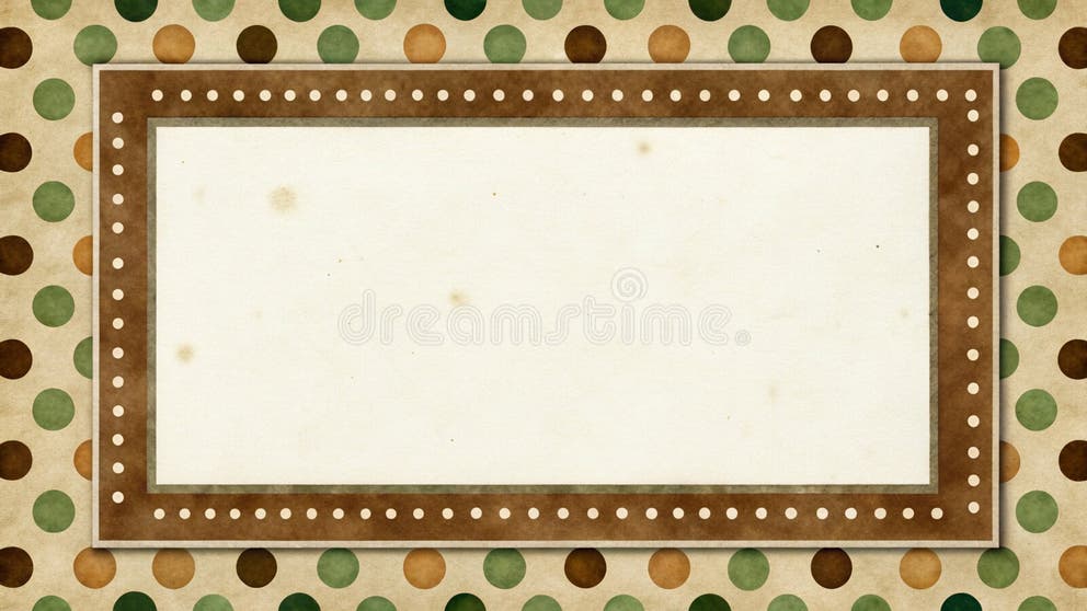 Polka Dot and Pattern Border with Paper Texture and Rustic Woods ...