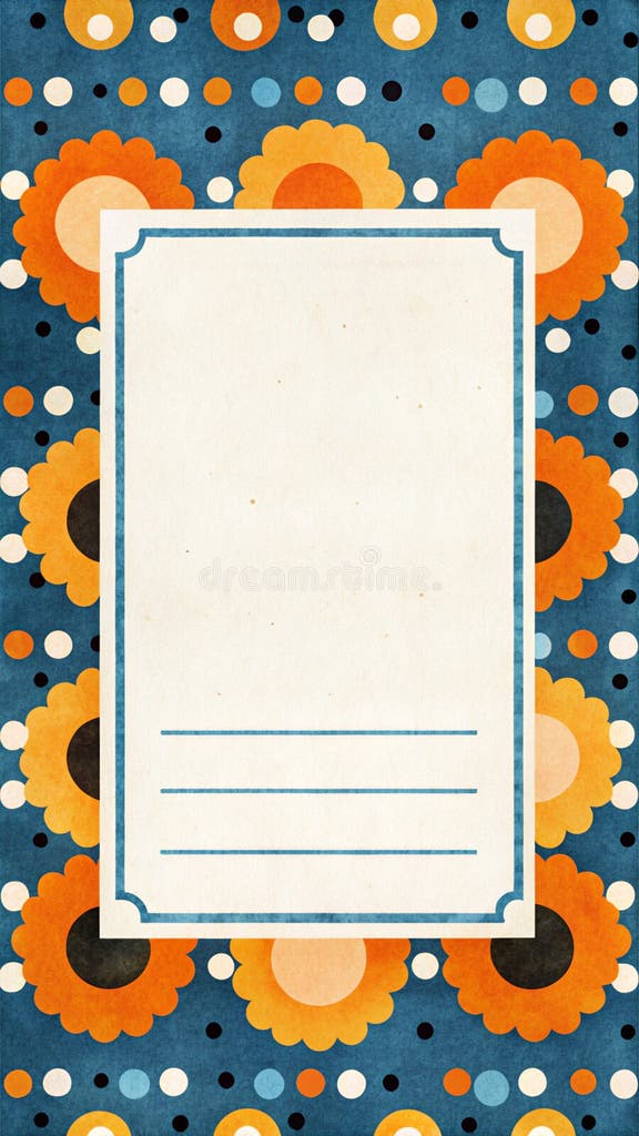 Polka Dot and Pattern Border with Paper Texture and Sunset Coast ...