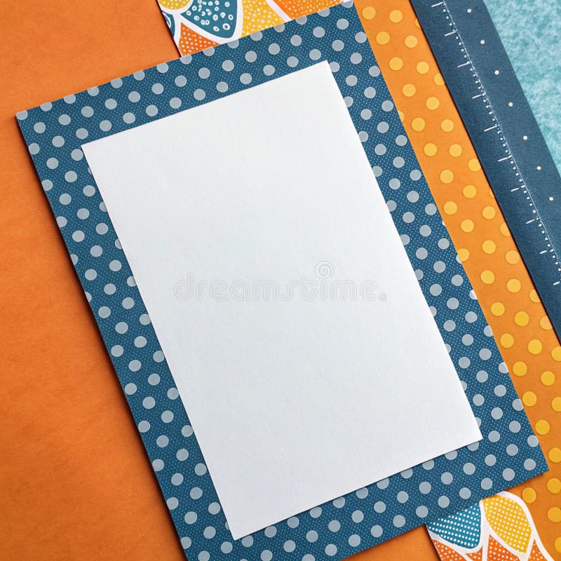 Polka Dot and Pattern Border with Paper Texture and Sunset Coast ...