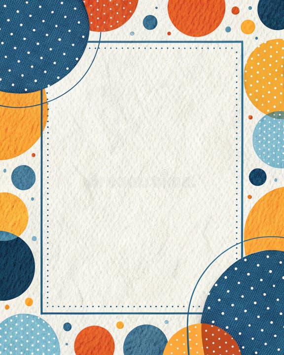 Polka Dot and Pattern Border with Paper Texture and Sunset Coast ...