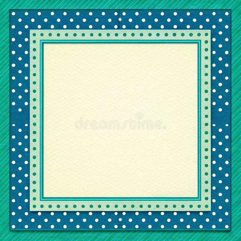 Polka Dot and Pattern Border with Paper Texture and Tropical Ocean ...