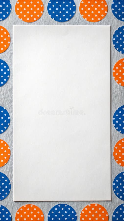 Polka Dot and Pattern Border with Paper Texture and Urban Sunset ...