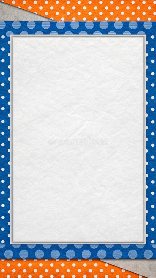 Polka Dot and Pattern Border with Paper Texture and Urban Sunset ...