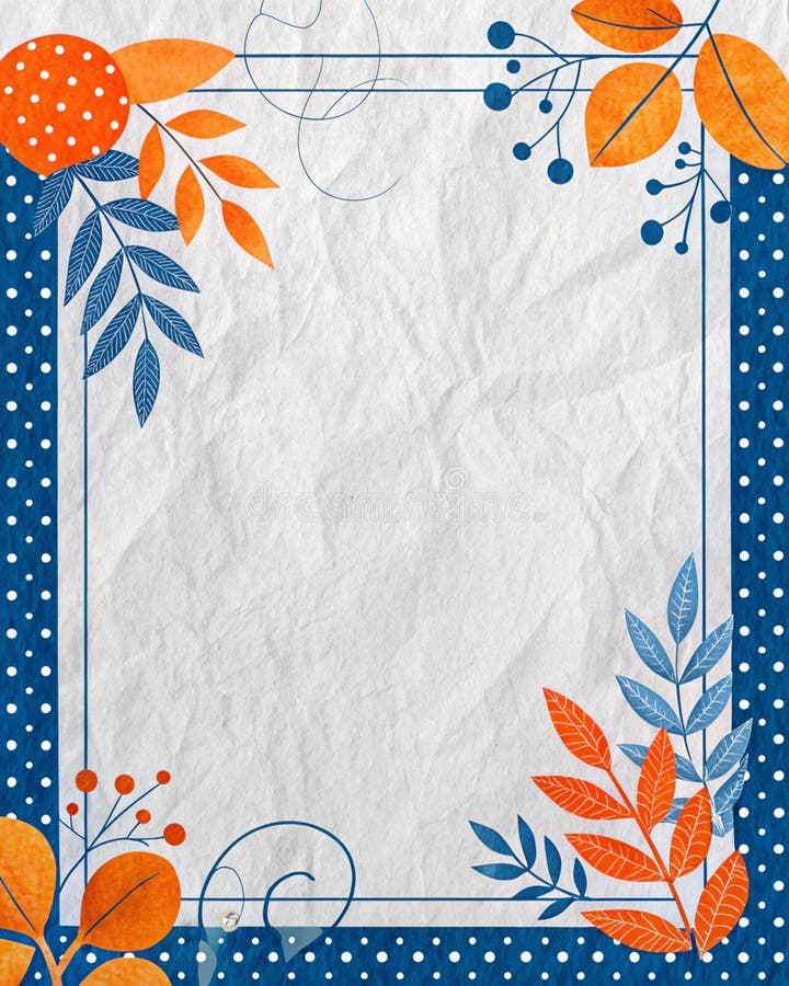 Polka Dot and Pattern Border with Paper Texture and Urban Sunset ...