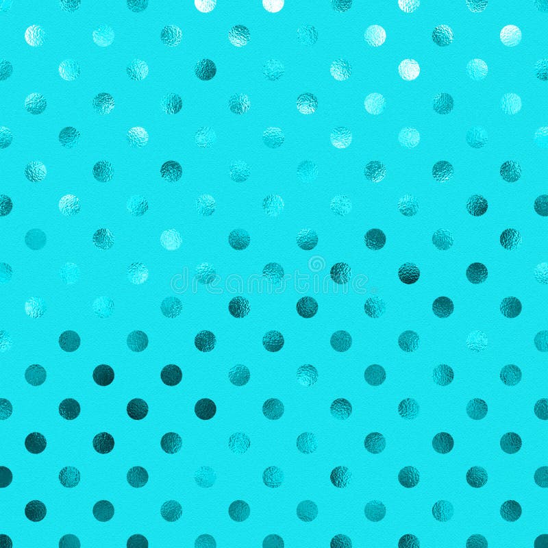 Polka Dot Pattern De Teal Blue Aqua Metallic Foil Image stock - Image ...