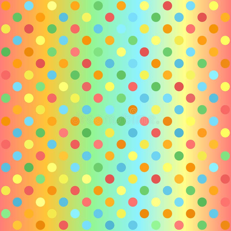Polka Dot Pattern Gradient Multicolor Seamless Vector Stock Vector Illustration Of Pattern
