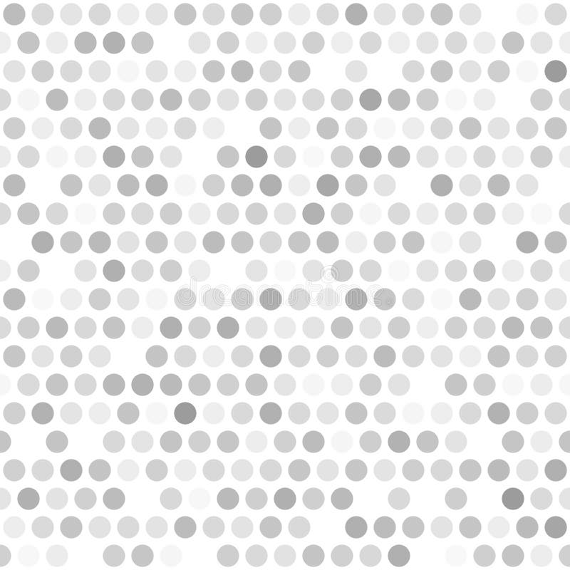 Grey Polka Dot Pattern with Rings. Seamless Vector Background Stock Vector - Illustration of ...
