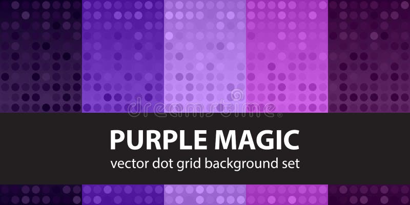 Polka Dot Pattern Set Purple Magic. Vector Seamless Geometric Stock ... Polka Dot Pattern Set Purple Magic. Vector Seamless Geometric Stock ...