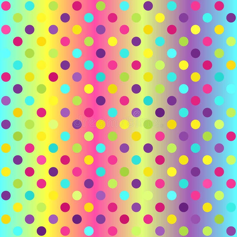 Polka Dot Pattern Seamless Vector Gradient Background Stock ...