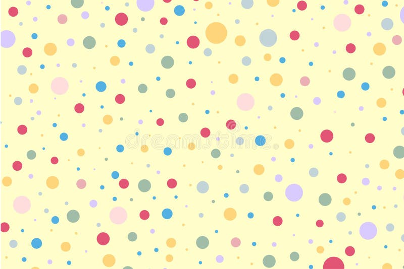 Polka Dot Pattern, Yellow Vector Background. Stock Illustration ...