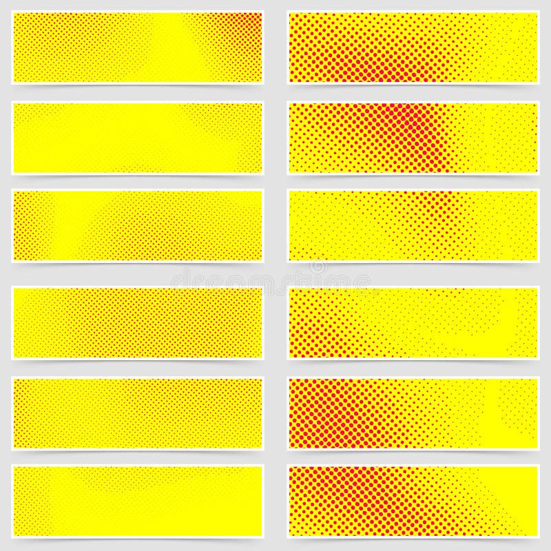 Polka Dot Pop-art Retro Style Mega Header Set Stock Vector ...