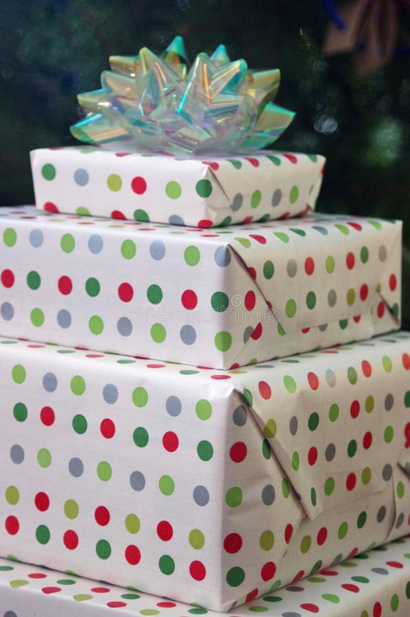 Polka dot present stock image. Image of white, green - 45604209