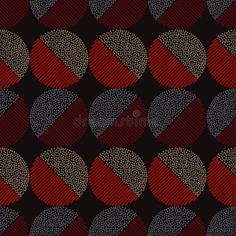 Polka Dot Seamless Pattern. Dots and Stripes Texture Stock Illustration ...