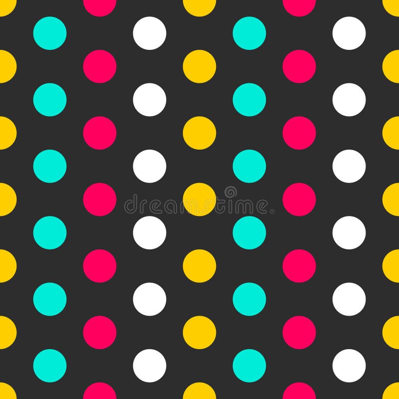 Polka Dot Seamless Pattern with Regular Rows Stock Vector ...