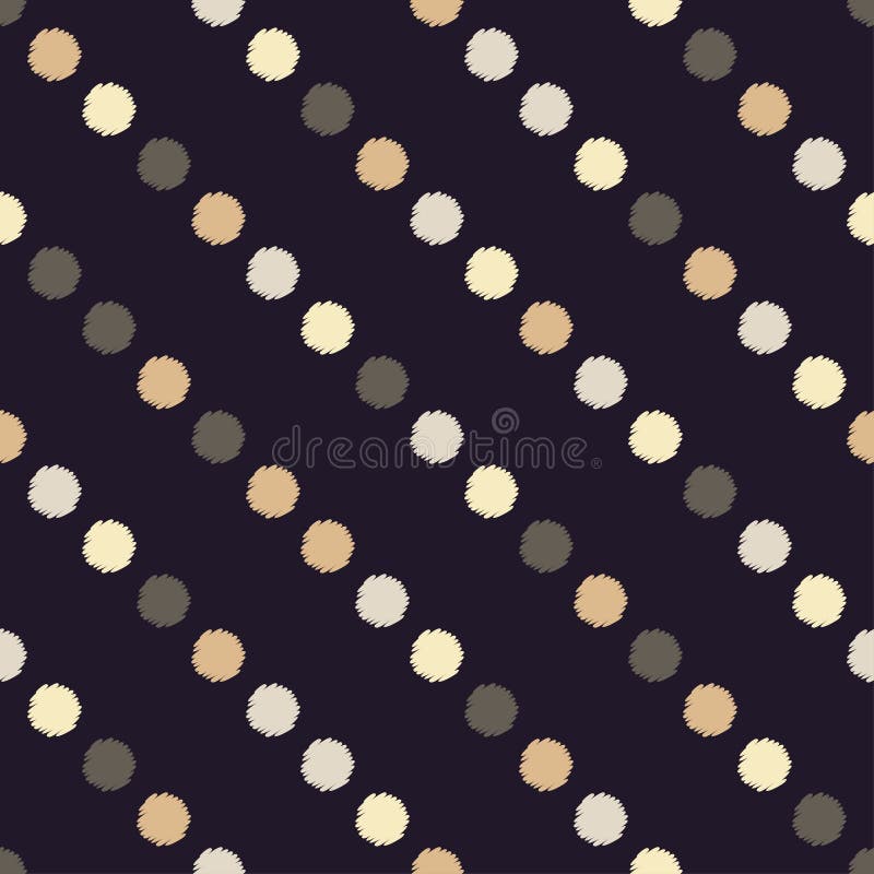 Polka Dot Seamless Pattern. Scribble Texture Stock Illustration - Illustration of endless, boho ...