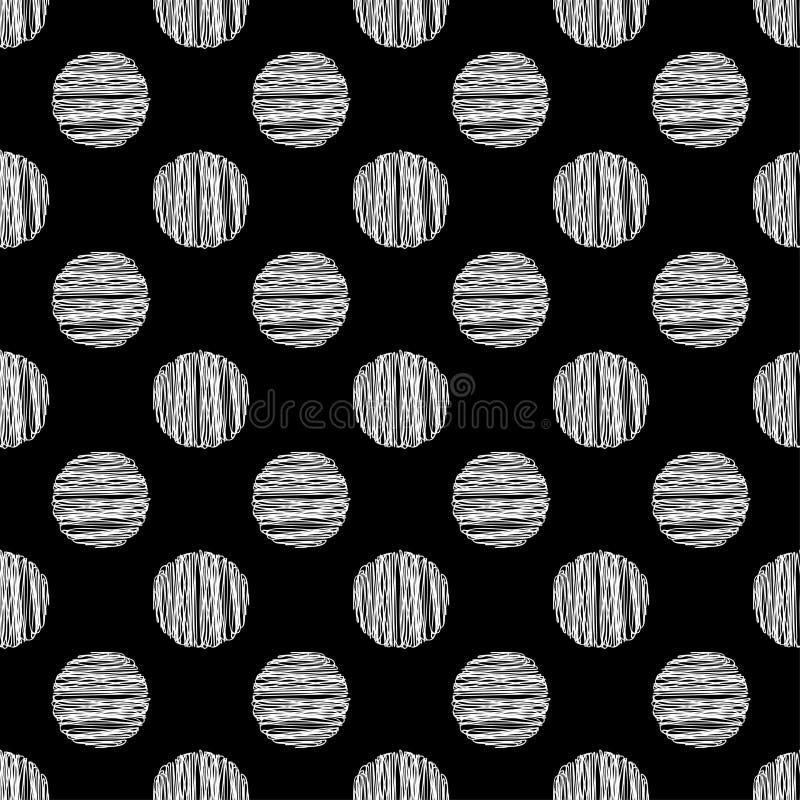 Polka Dot Seamless Pattern. Scribble Texture Stock Illustration - Illustration of background ...