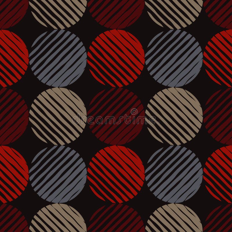 Polka Dot Seamless Pattern. Striped Balls. Scribble Texture Stock ...