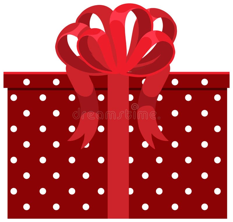 A Polka Dot Simple Gift Box Stock Vector - Illustration of cartoon ...